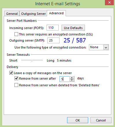 Setting up Email Using POP3 on Outlook 2013 - Thaisite.net